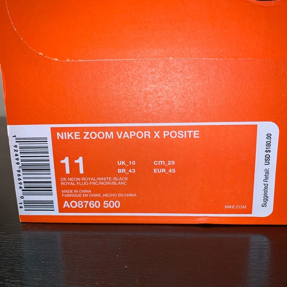 Nike | Shoes | New With Box Nike Zoom Vapor X Posite Royal Blue | Poshmark